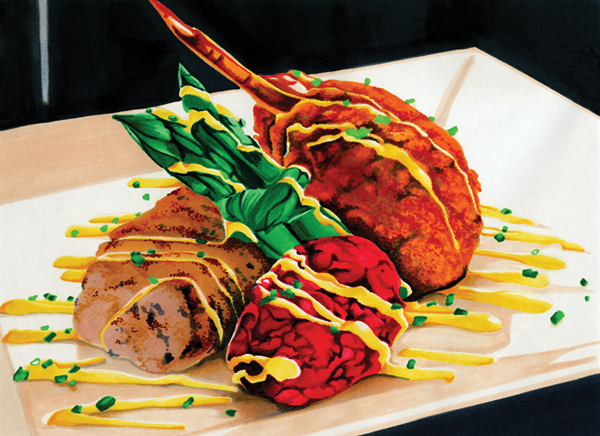 A.W.: Food as coloured by markers