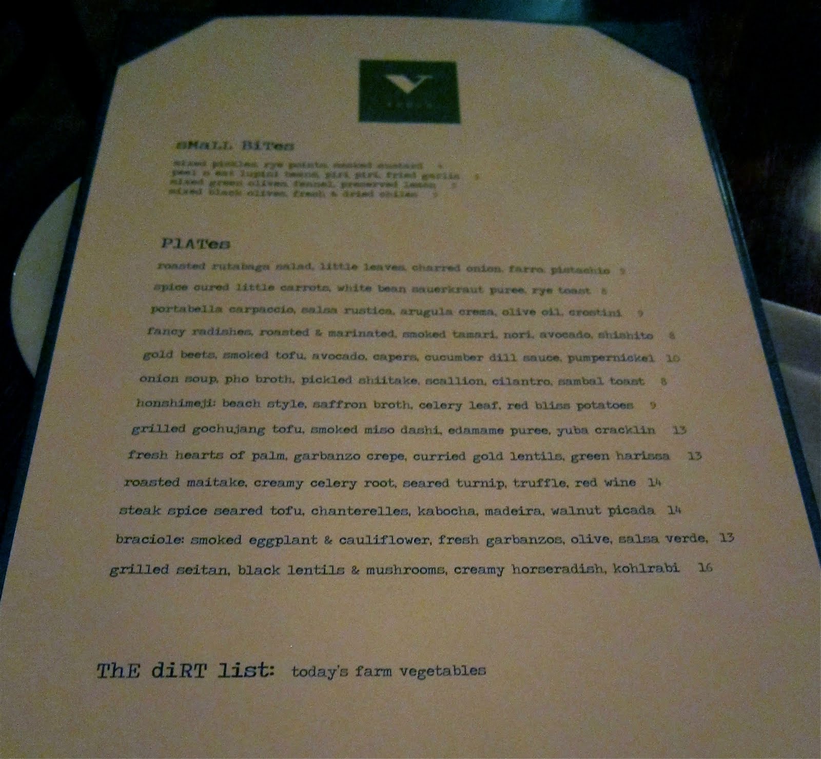 Brunch Philly: Vedge Restaurant, Philadelphia PA