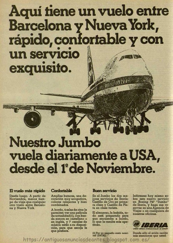 Antiguos anuncios de antes: Iberia (linea aérea) (36 anuncios)