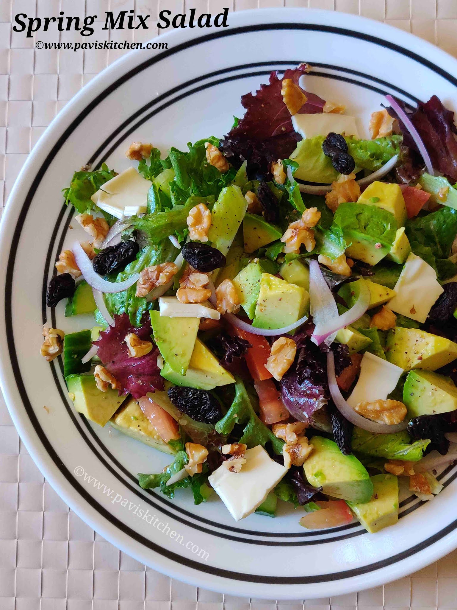 Easy spring salad recipe | Spring green salad recipe | Baby spring mix ...