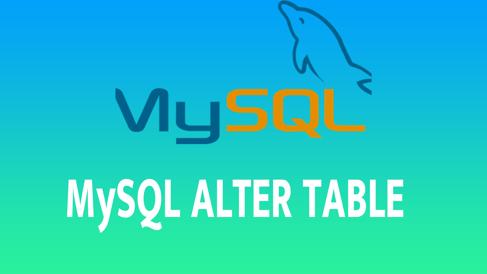 Mysql Alter Table