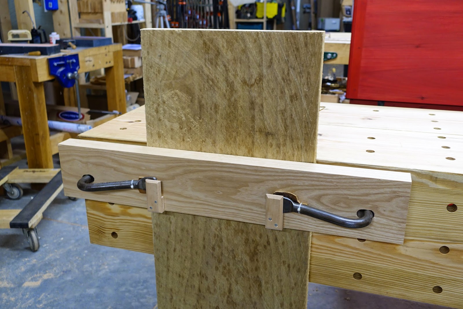 Caleb James Chairmaker Planemaker: The Nicholson Bench With Holdfast Vice