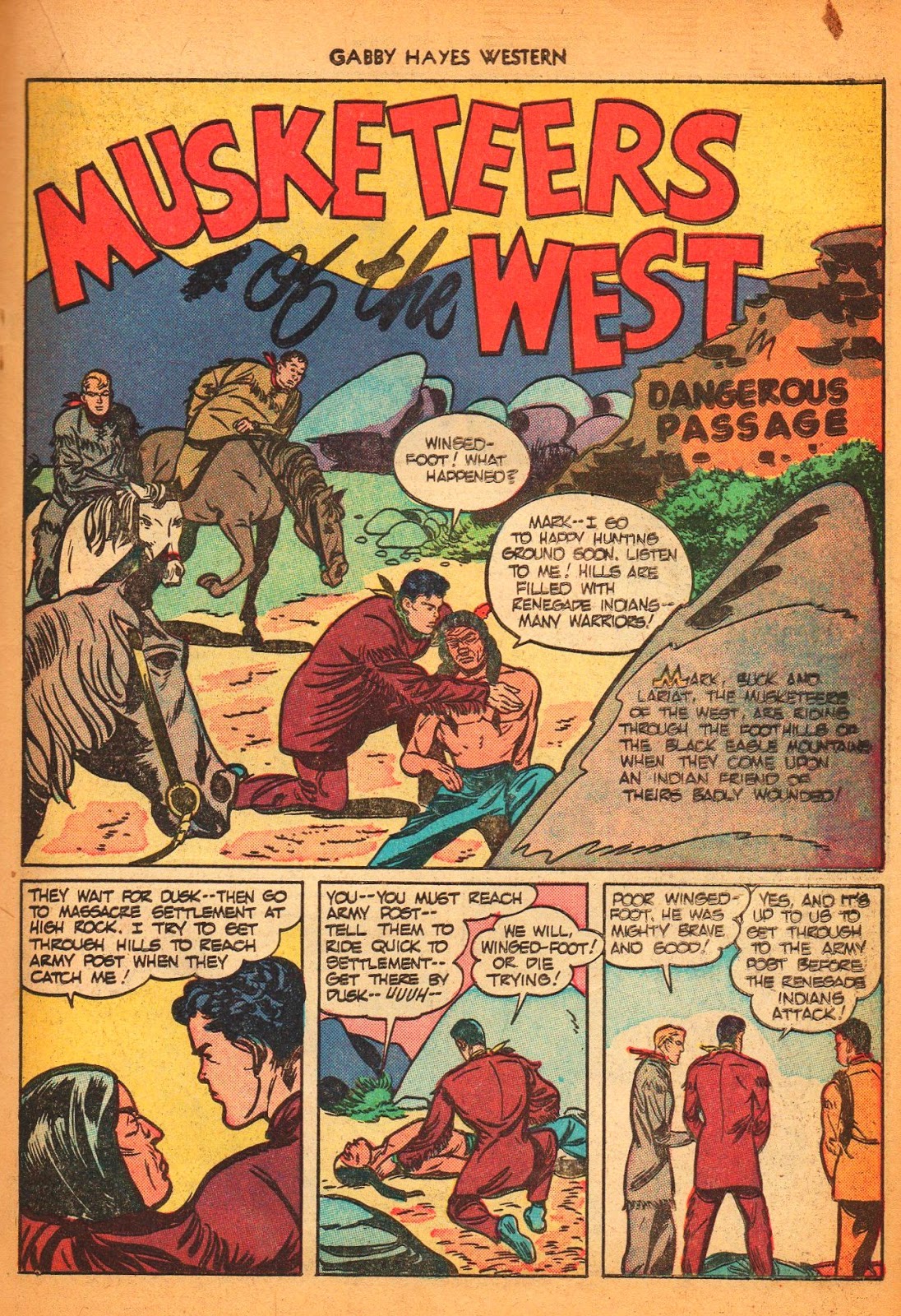 Old-fashioned Comics: The Musketeers of the West from Gabby Hayes ...
