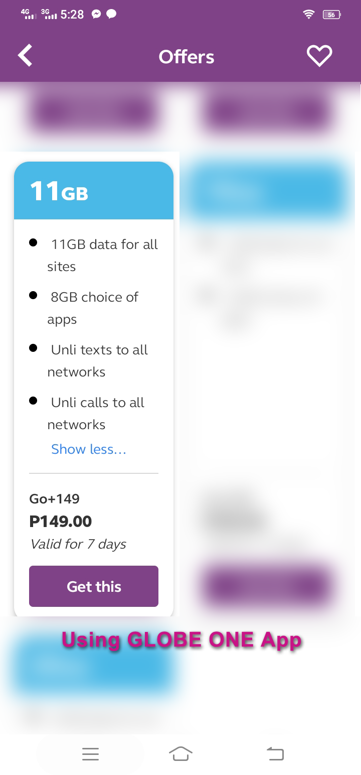 Globe GO+149 - 7 Days, 11GB Data for All Sites + 8GB Choice of Apps ...