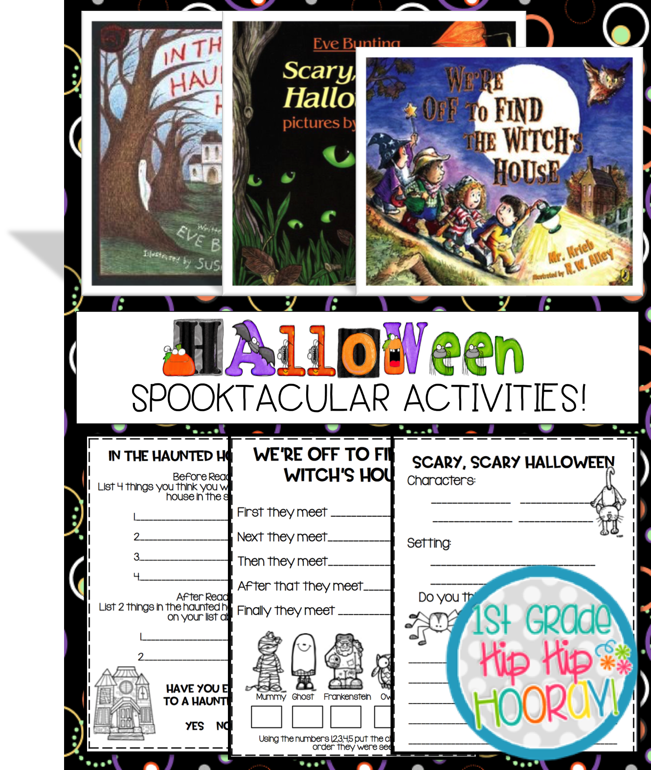 1st Grade Hip Hip Hooray!: Halloween...SPOOKTACULAR Activities!