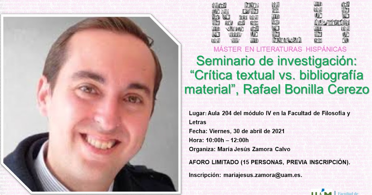 Seminario de investigación: "Crítica textual vs. bibliografía material ...