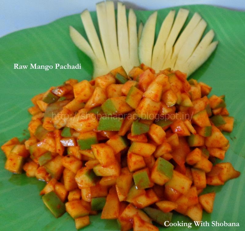 Cooking With Shobana : RAW MANGO PACHADI