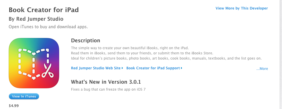 Finally in First: Book Creator App
