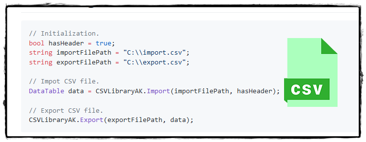 C#.Net Import/Export CSV Library - Asma's Blog