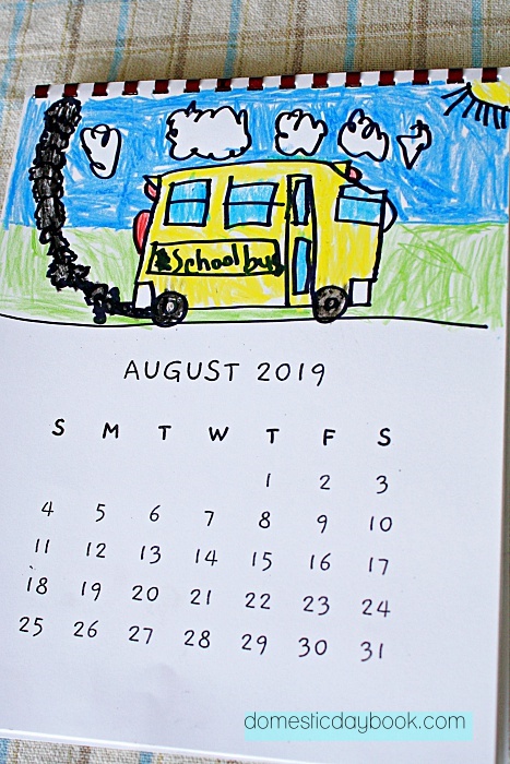 Art Project for Kids - Calendar