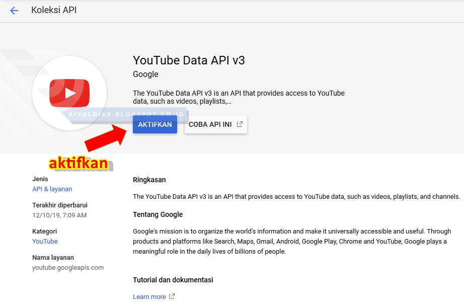 Tutorial Menampilkan Video Dari Channel Youtube dengan Youtube API v3 ...