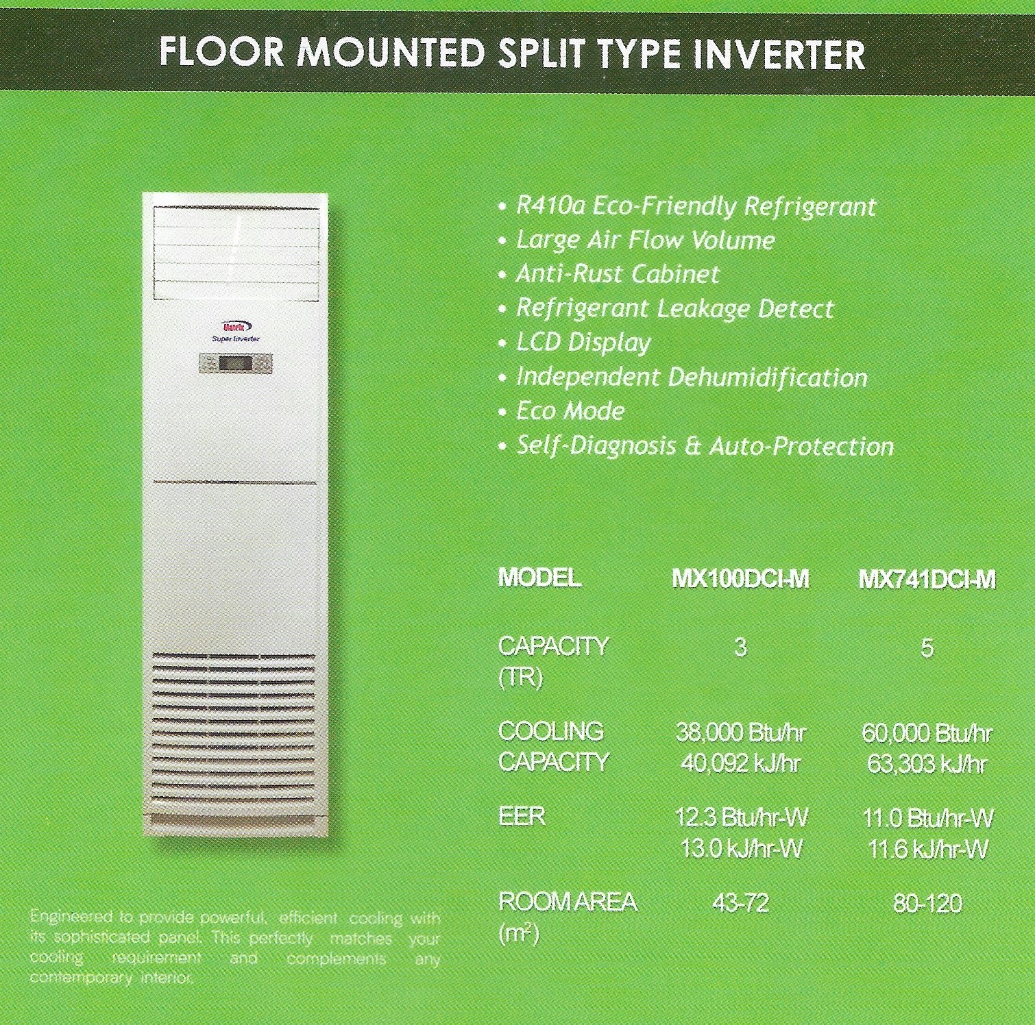 MaximaxSystems.com: MATRIX SPLIT FLOOR AIR CONS - INVERTER