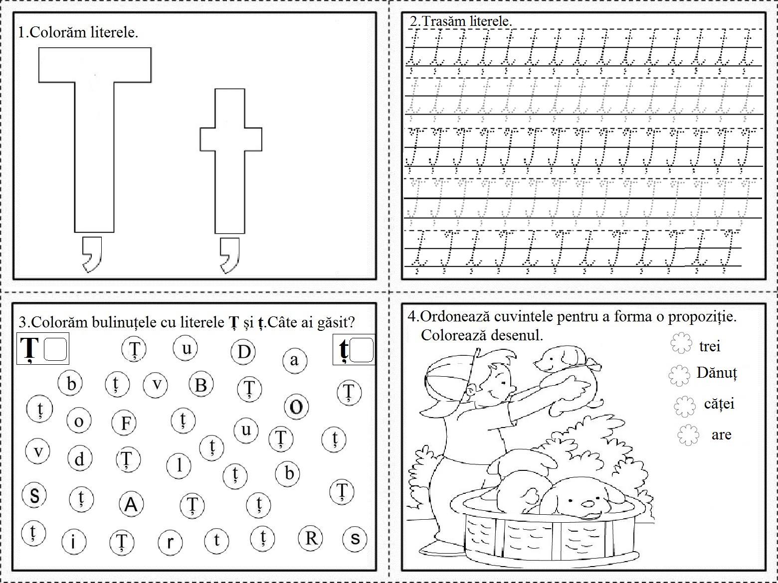 EDUCATIA CONTEAZA : Literele T, Ț, U