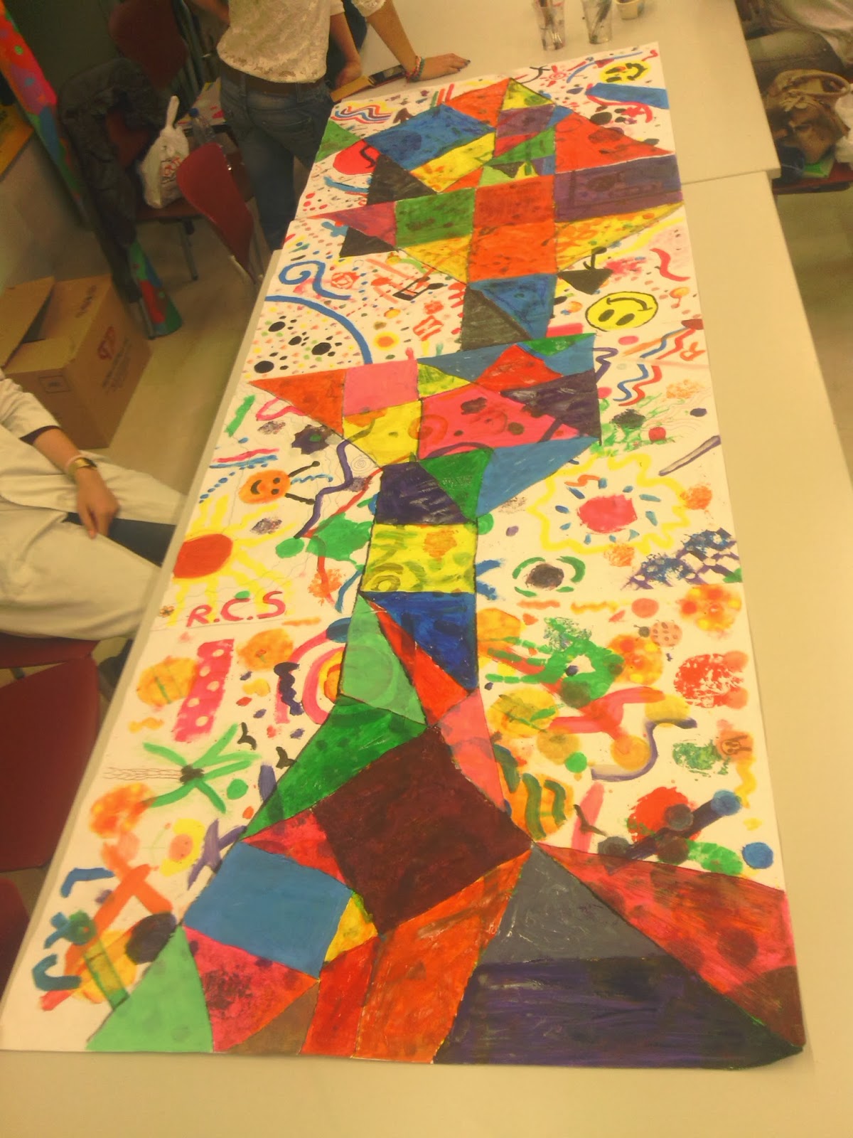 El blog de las delicias: MURAL EXPUESTO EN EL HALL. (Trabajo grupal).