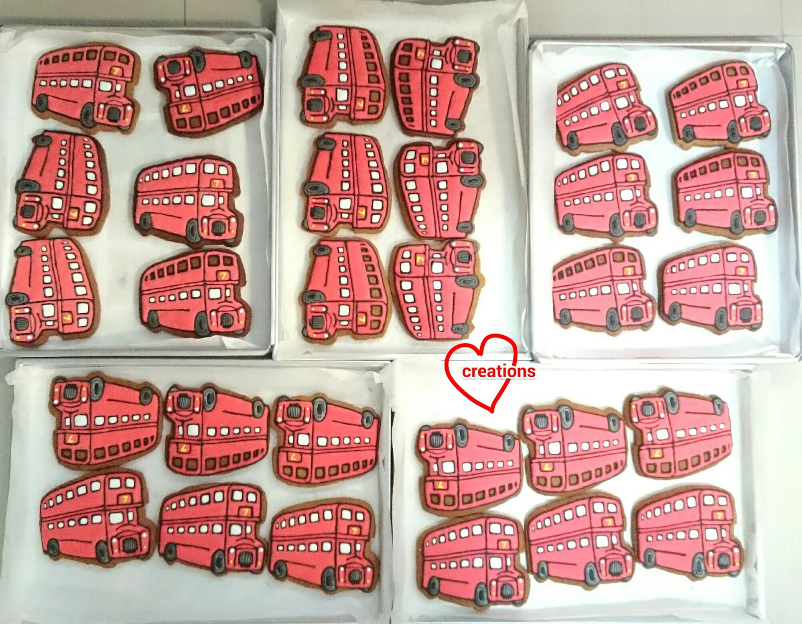 Loving Creations for You: London Bus Brown Sugar Cookies