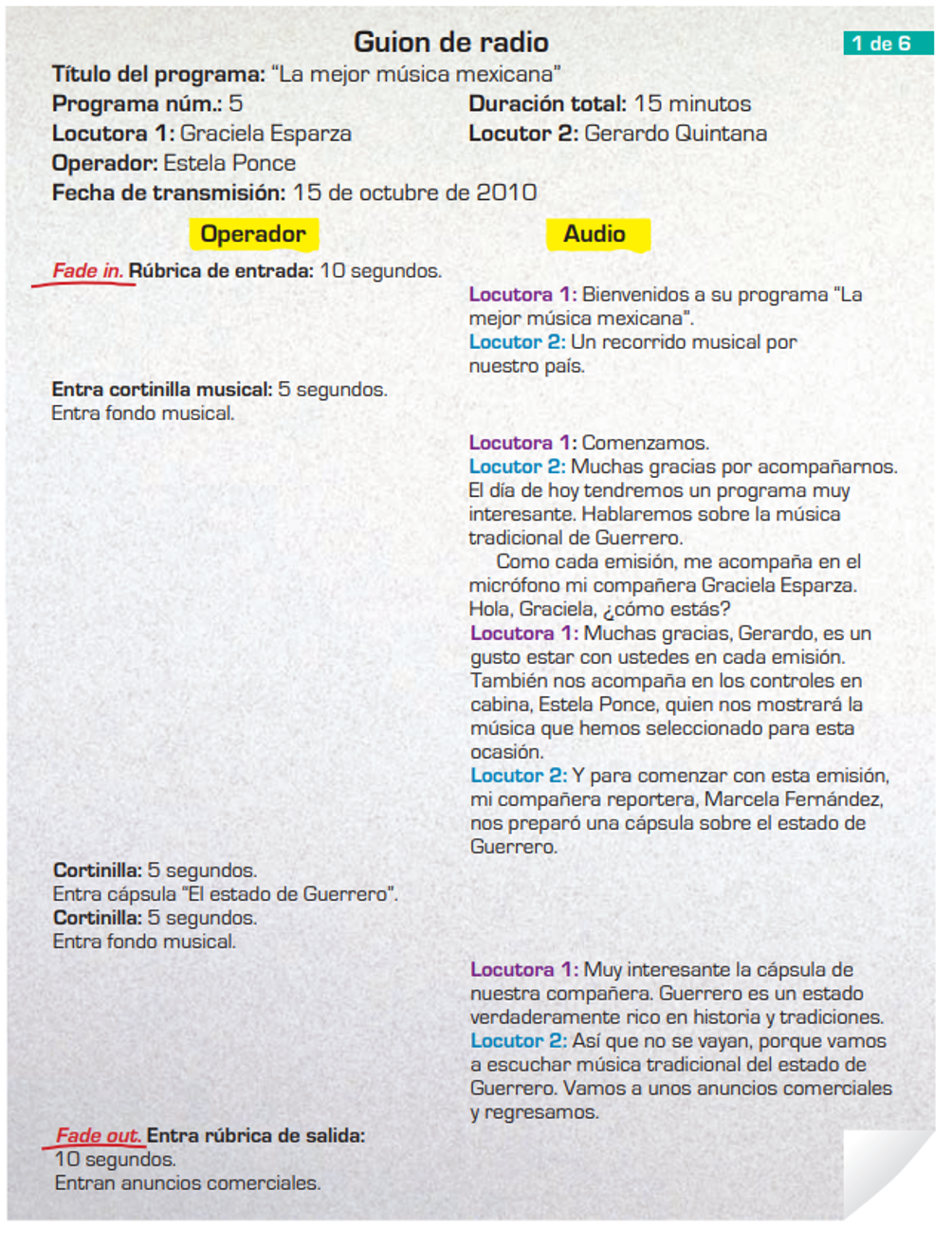 Proyecto programa radiofónico