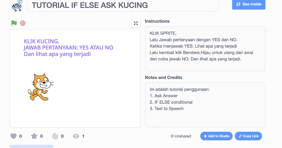 Mengenal Konsep Coding If Else di Scratch Programmming - Heni Prasetyorini