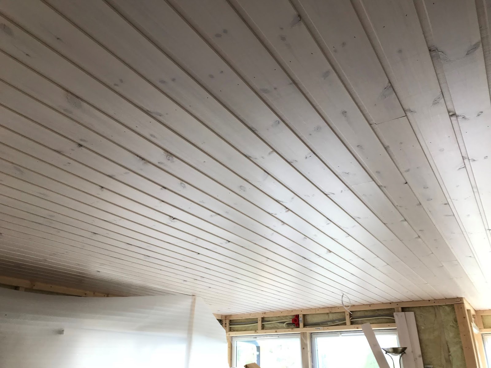 Hytta i Gisnadalen: Panel tak og kjøkken