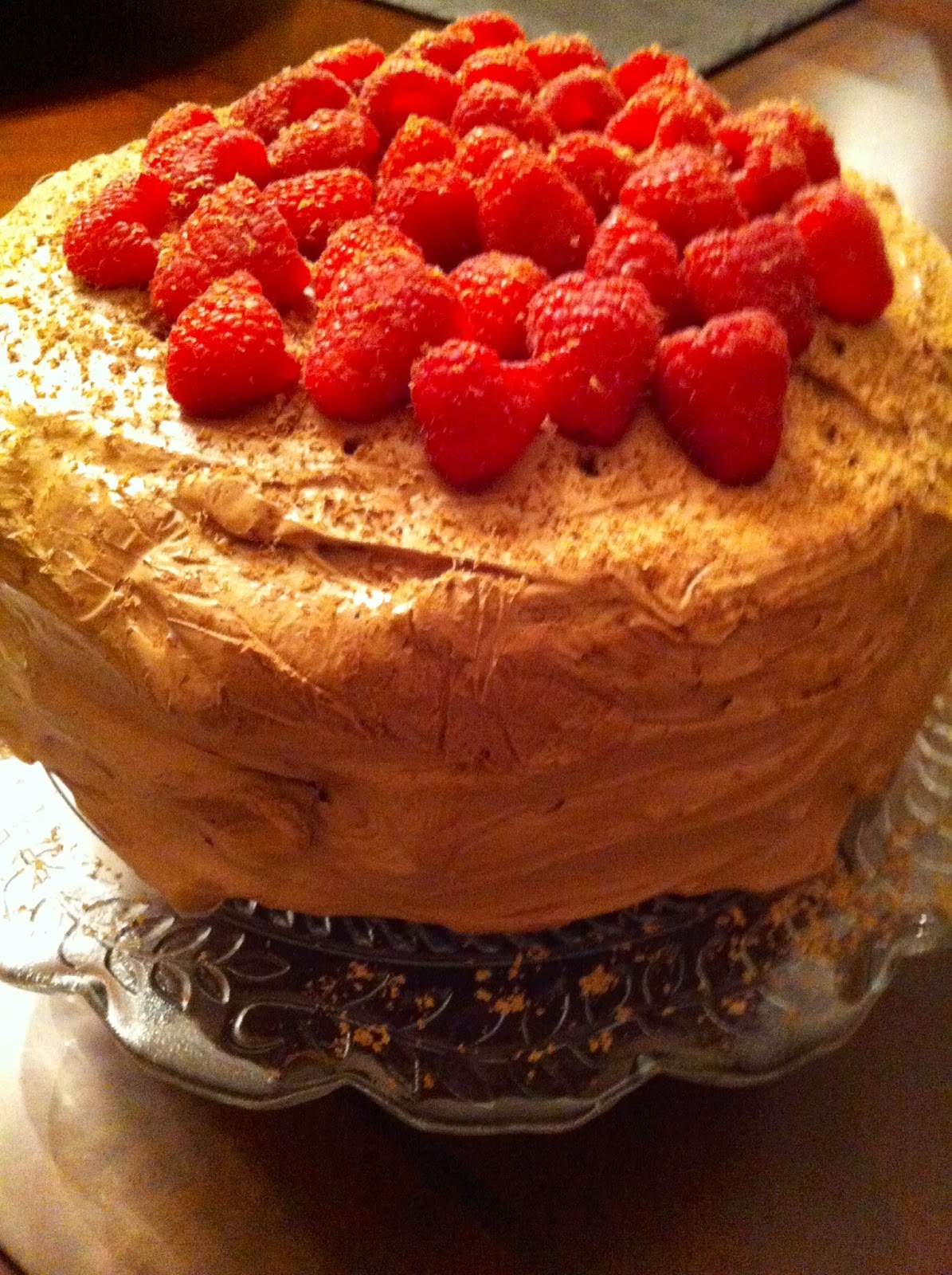 Kitty's Kozy Kitchen: Chocolate Mocha Cake with Raspberry Filling