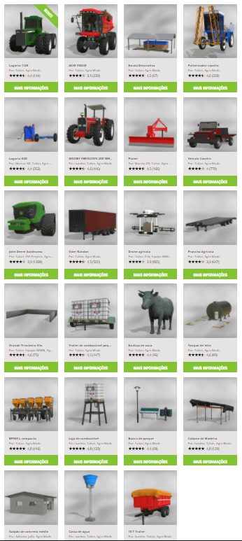 MOD PACK AGRO MODS FS19 PC,MAC,XB1,PS4