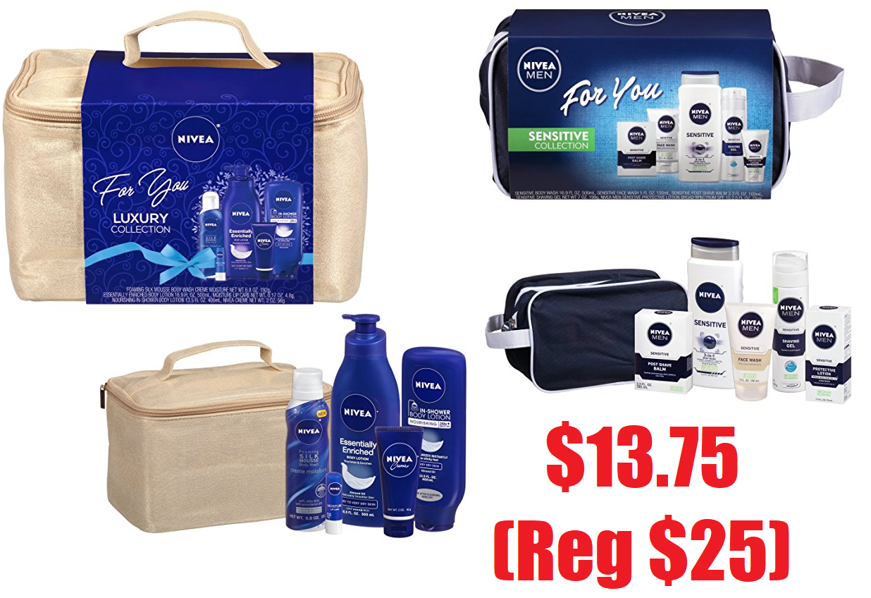 Nivea 5 Piece Gift Sets $13.75 - Includes 5 Full Sizes Products + Bag ...
