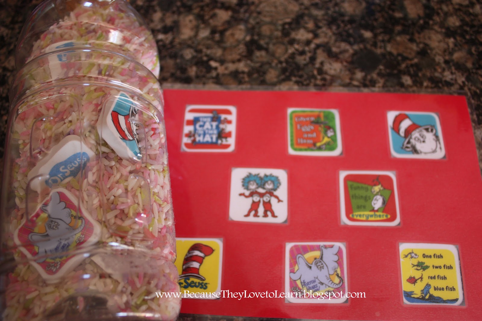 How We Learn at Home: DIY - Dr. Seuss I-Spy Bottle