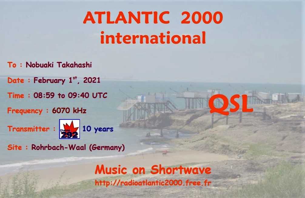 (FRF's Collection) QSLs from Channel 292 Germany: ATLANTIC2000 ...