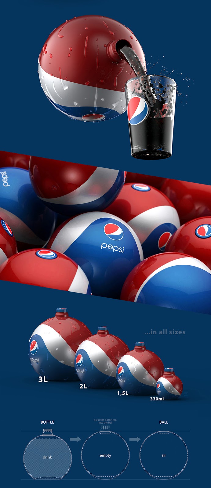 Pepsi Rubber Ball / Bottle (Concept) – Packaging Of The World