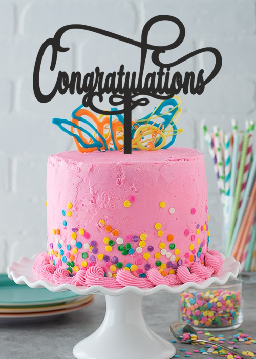 Congratulations cake topper