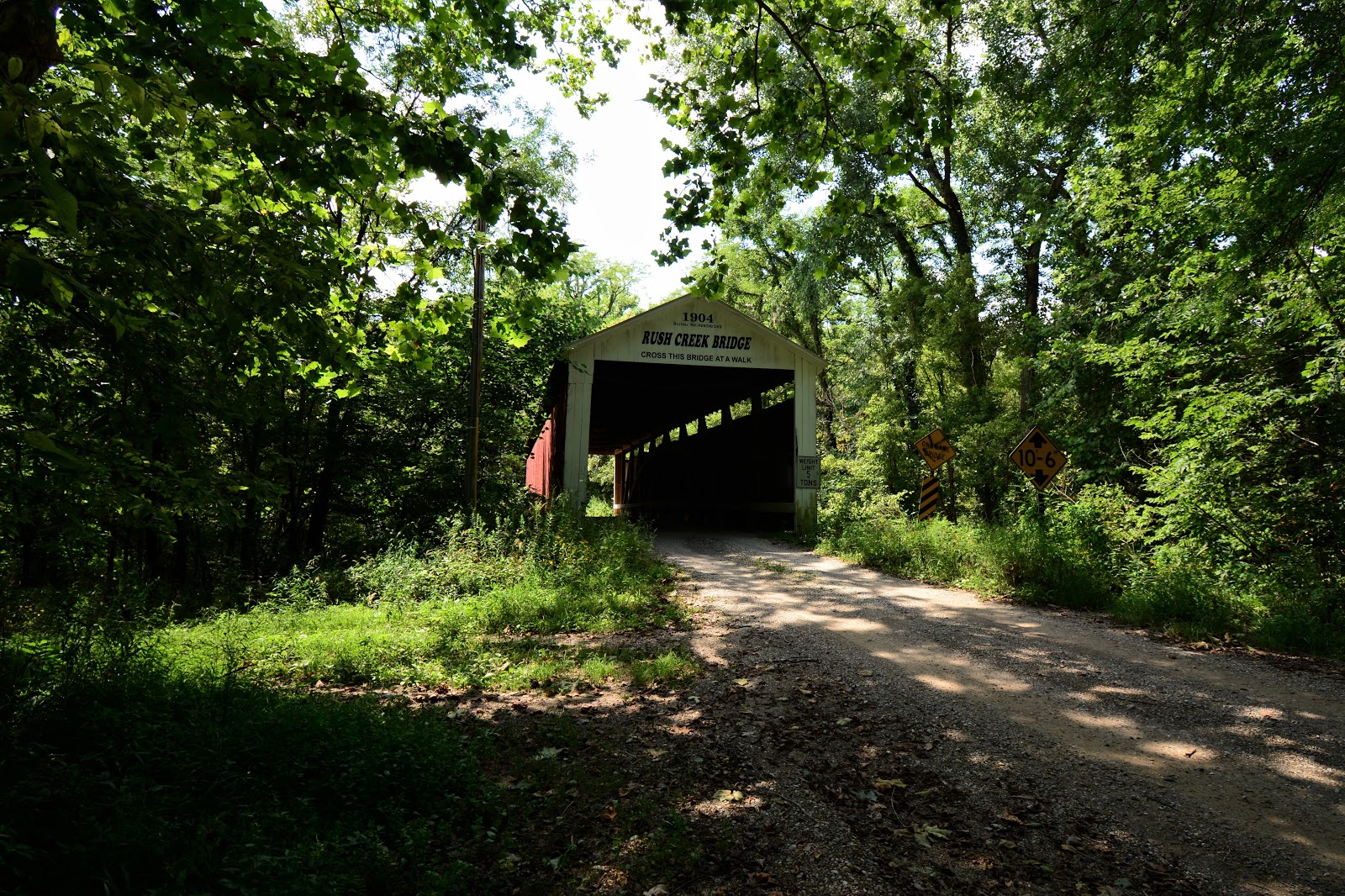 COVERED BRIDGES IN OHIO +: RUSH CREEK COVERED BRIDGE - TANGIER, INDIANA