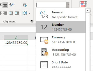 Excel में Number Format