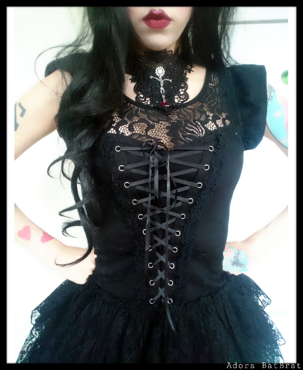 Adora BatBrat: Today's Goth look - Black wig Gothic Princess