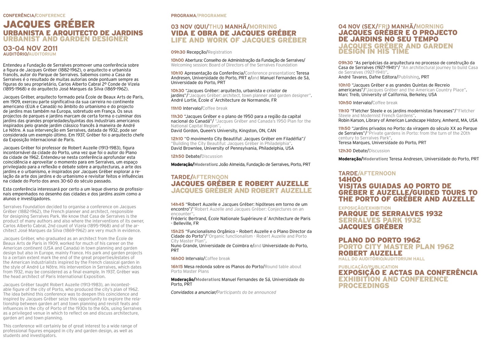 NÚCLEO DE ARQUITECTURA PAISAGISTA:: CONFERÊNCIA INTERNACIONAL JACQUES ...