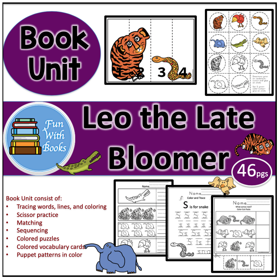 LEO THE LATE BLOOMER BOOK UNIT ~ Book Units by Lynn
