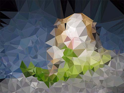 Gefilte Quilt: Triangle Quilt Design with Low Poly Rocks My World