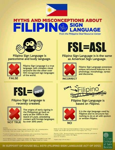 Deaf Studies: Fact Sheet: Myths and Misconceptions about Filipino Sign ...