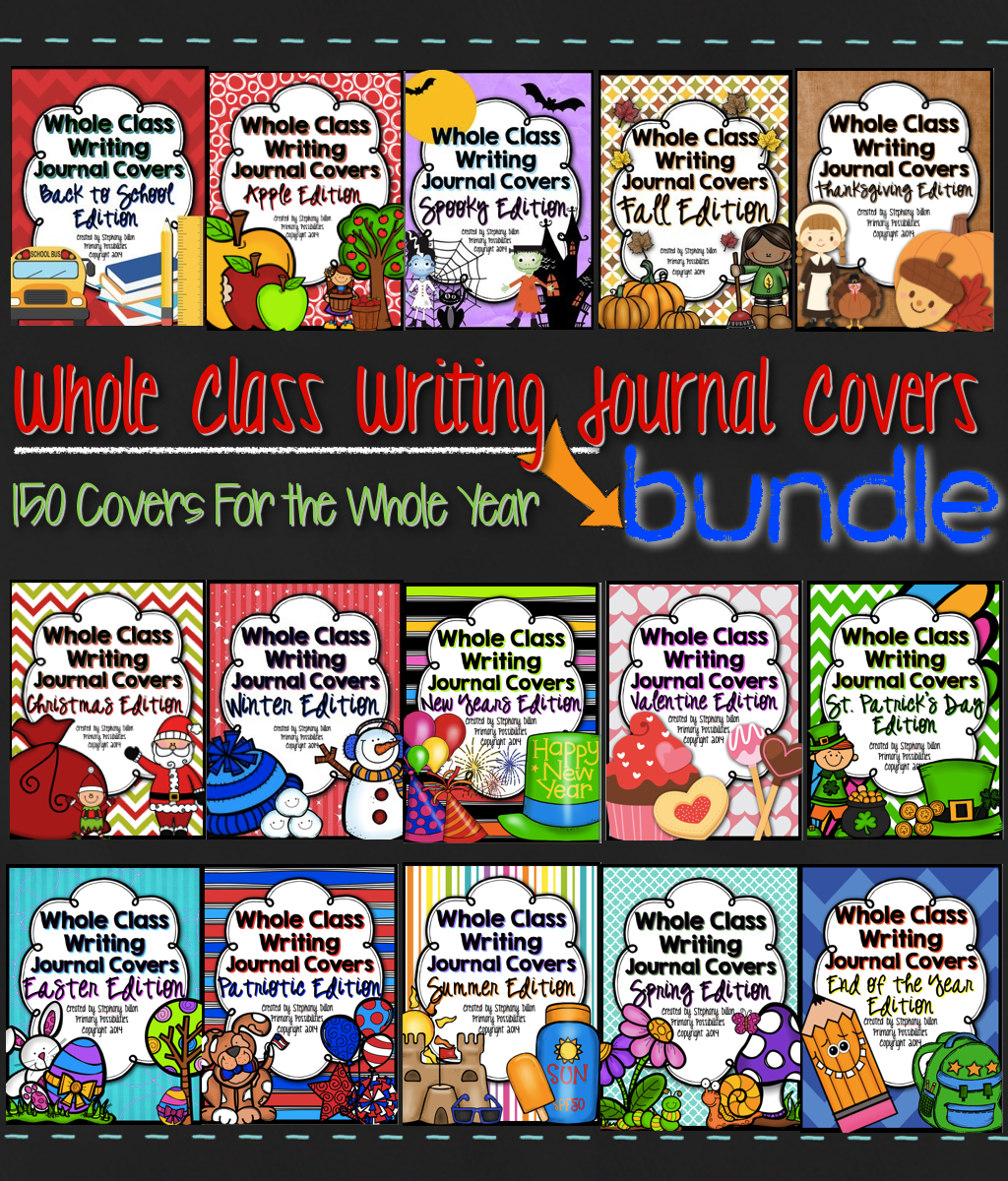 Primary Possibilities: Whole Class Writing Journal Covers... SUPER SAVINGS!
