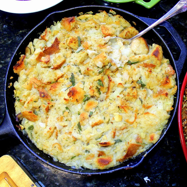 52 Ways to Cook: Roasted Garlic Savory DRESSING - 52 Holiday Side Dishes