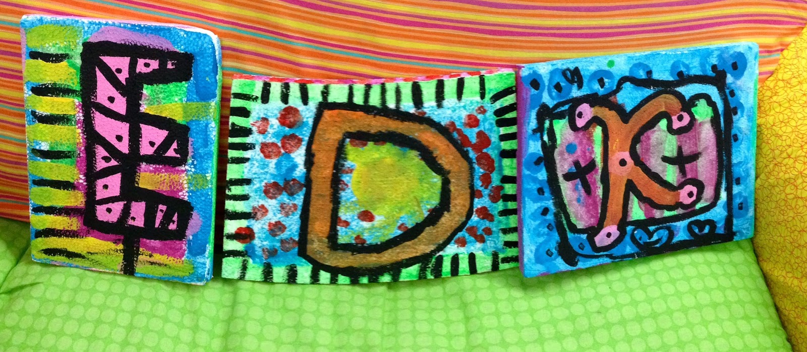 The Kreative Klassroom: 1st Grade Letter Paintings