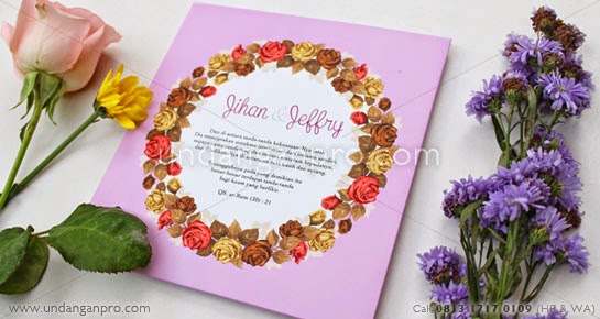 BNG004 - Undangan Hardcover Floral Bunga-bunga Ungu Menawan 4 | Your Title