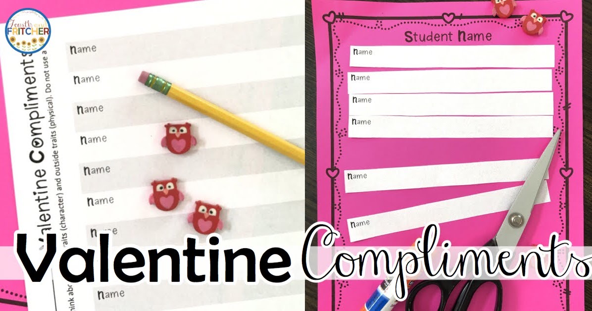 Fourth and Fritcher: Valentine Compliments Poster (Editable FREEBIE!)