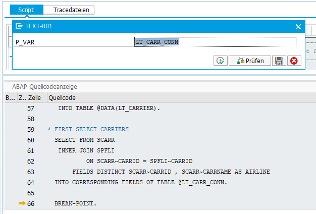 SAP ABAP Central: Debugger-Script to generate Value-Statements for ...