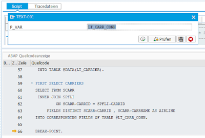 SAP ABAP Central: Debugger-Script to generate Value-Statements for ...