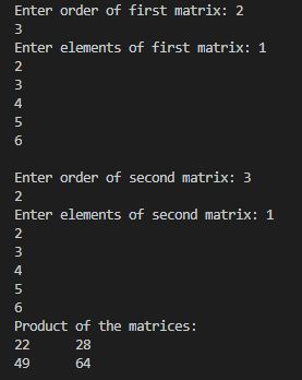 Perform matrix multiplication using array and pointer - C | TL