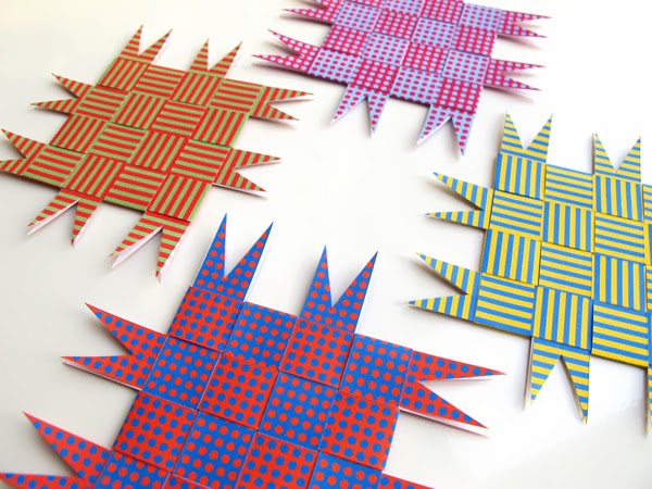 it's a heart heart season: Easy Peasy Flat Weave Stars