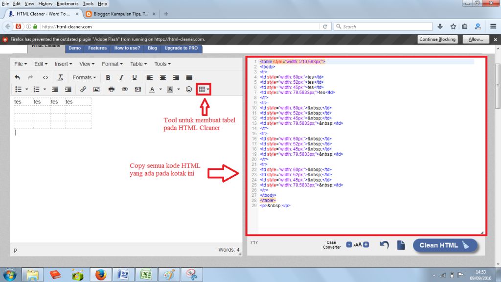 Cara Membuat Tabel di Blog dengan Mudah dan Cepat Cara Membuat Tabel di Blog dengan Mudah dan Cepat