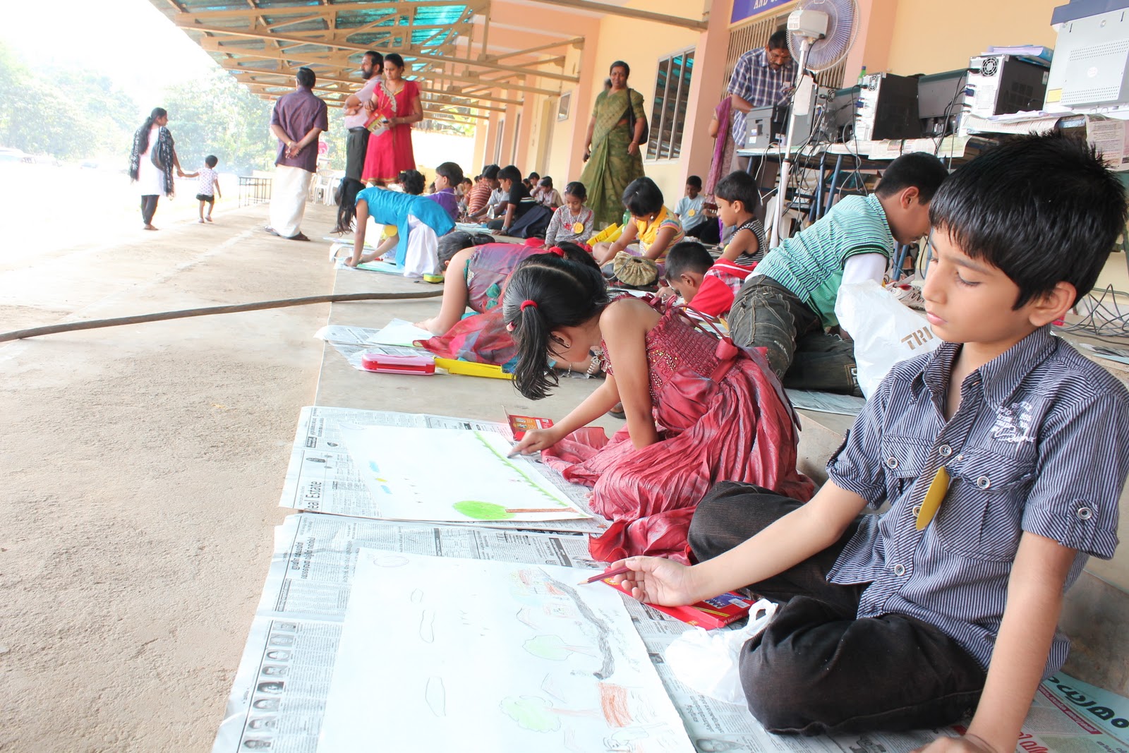 INBOFA 2012 moments: Day-3 Painting competition for school students