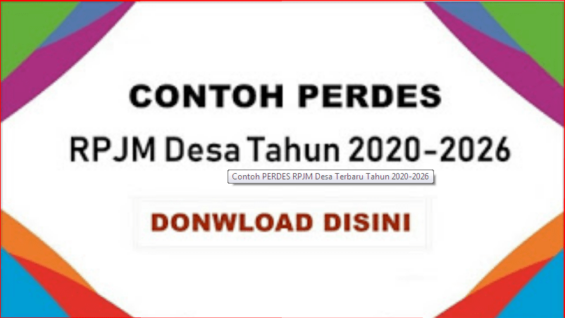 Download Contoh Lengkap Dokumen RPJM Desa Tahun 2020-2026 - Juragan Desa