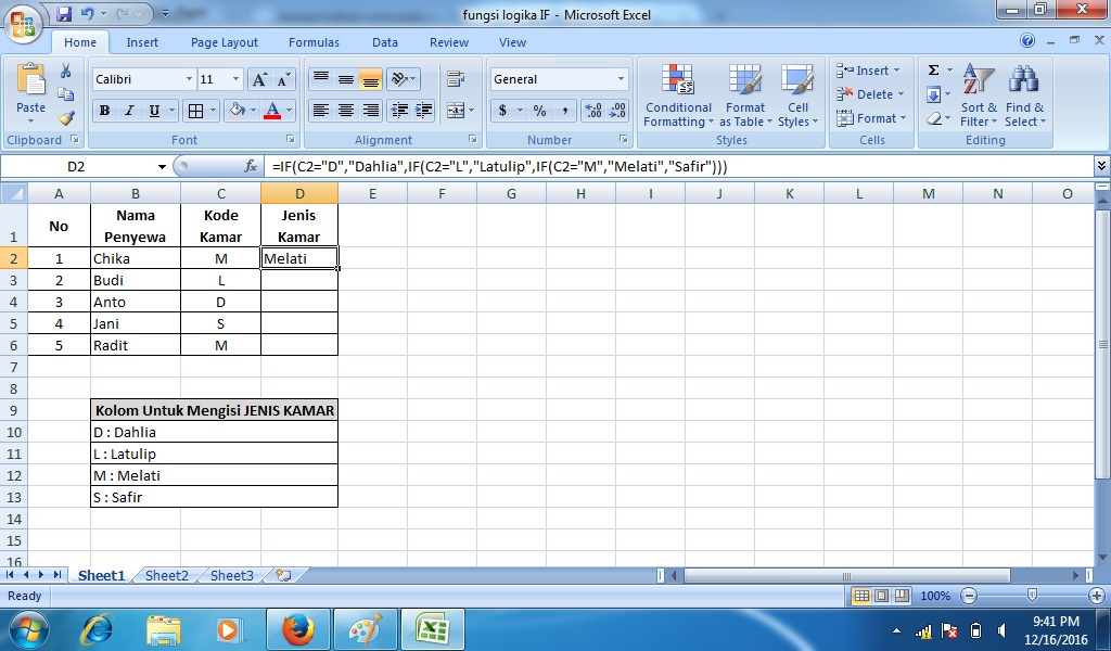 Fungsi Logika Pada Excel - imagelasopa
