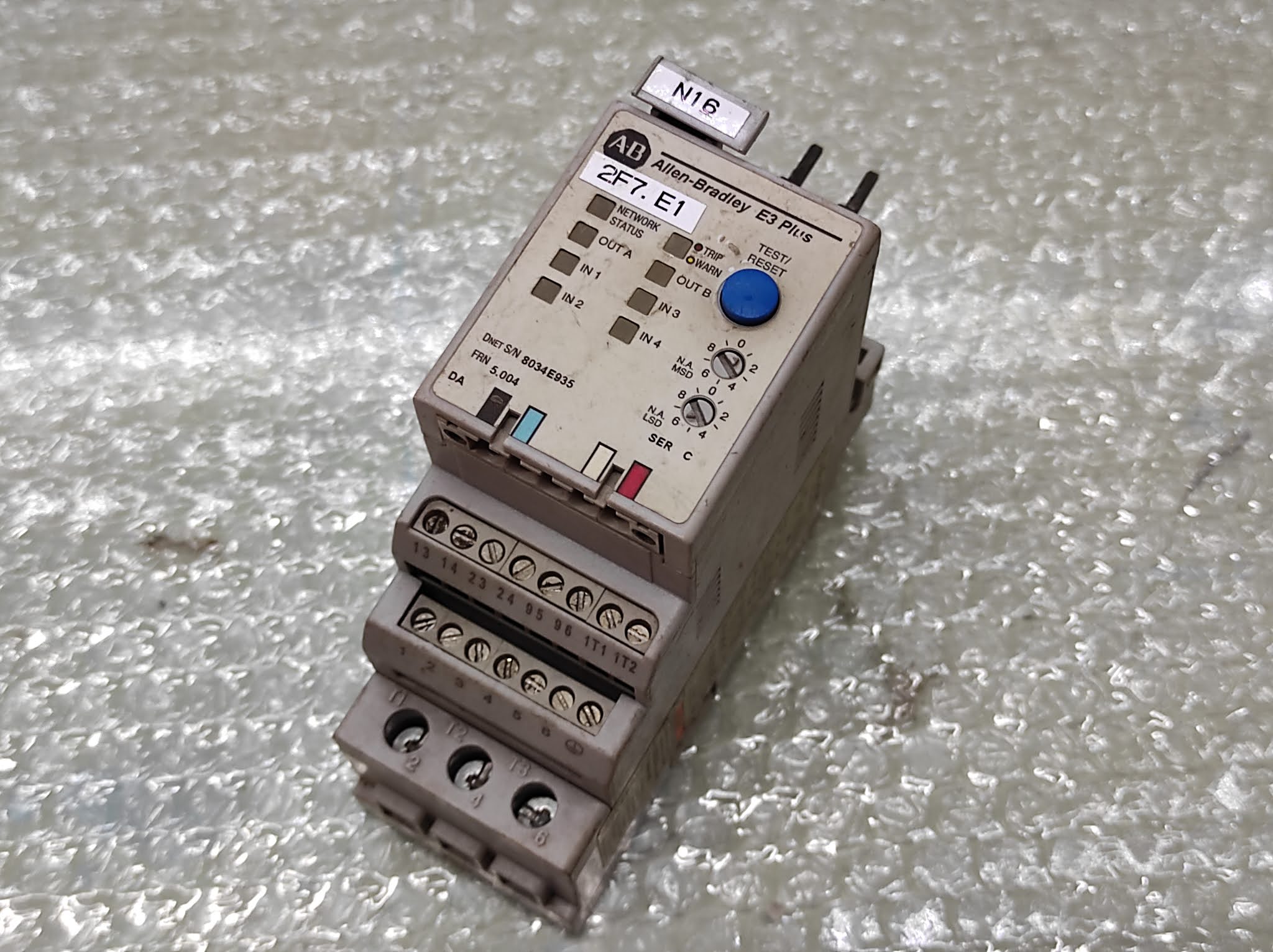 ALLEN BRADLEY CAT 193-EC3AB SER C E3 PLUS OVERLOAD RELAY